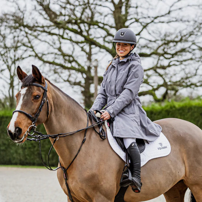 Equidry Ladies Bronte Fitted Waterproof Riding Jacket - Charcoal ...