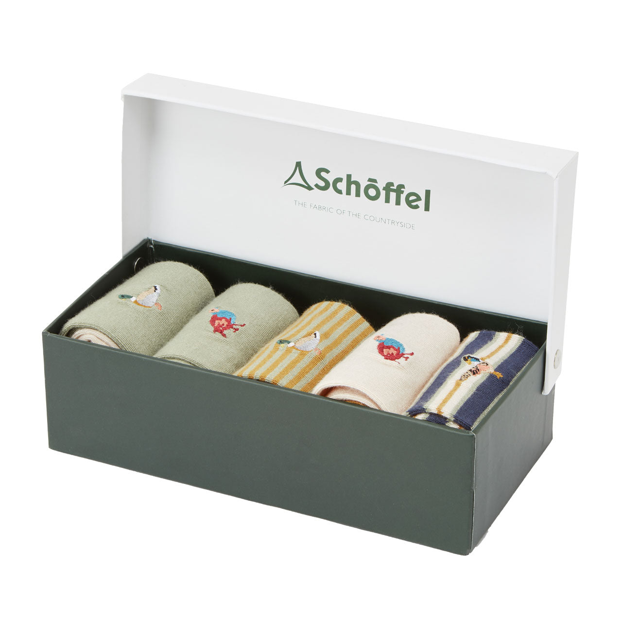 Schoffel Mens Bamboo Socks (Box of 5) - Game Birds | Millbry Hill
