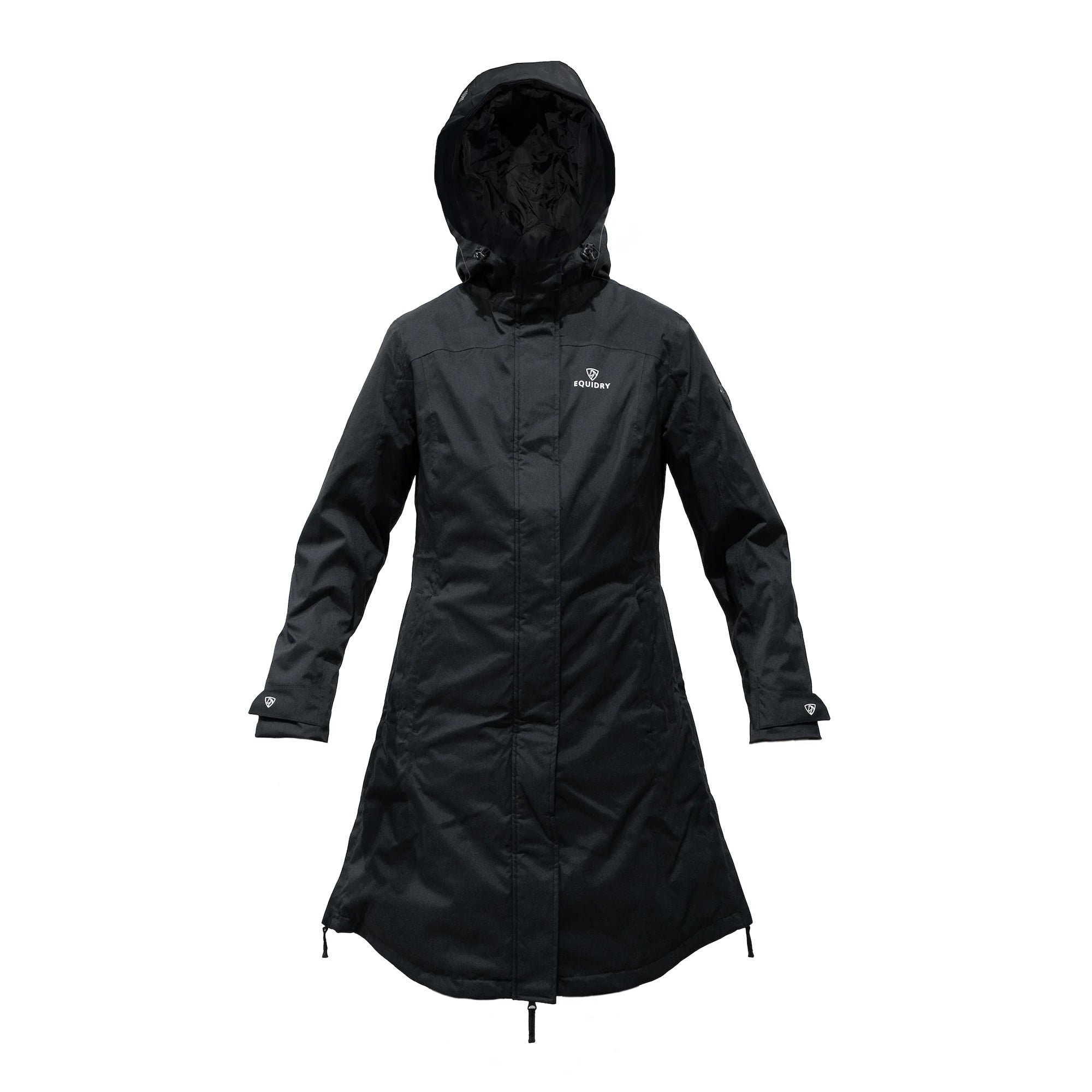 Equidry Ladies Bronte Jacket with Stowaway Hood - Black | Millbry Hill