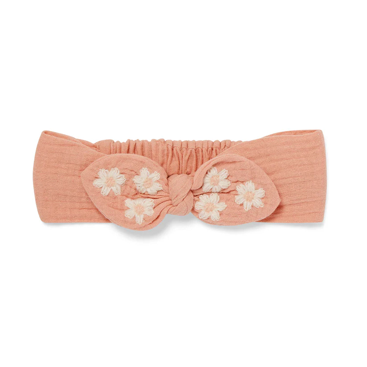 Eleanor Charles Girls The Embroidered Flower Headband - Salmon Pink ...