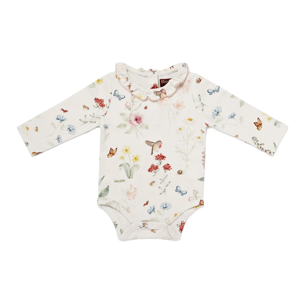 Eleanor Charles Baby The English Garden Print Frill Bodysuit - The Ec ...