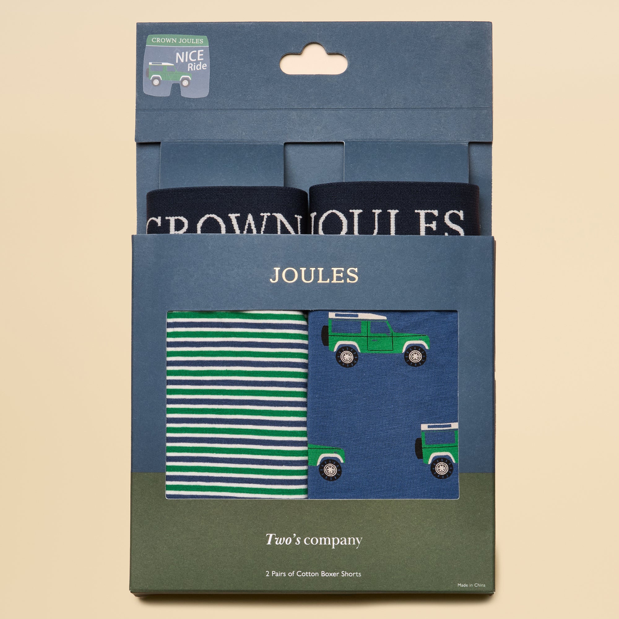 Joules Mens Crown Joules Underwear - Green/Blue | Millbry Hill