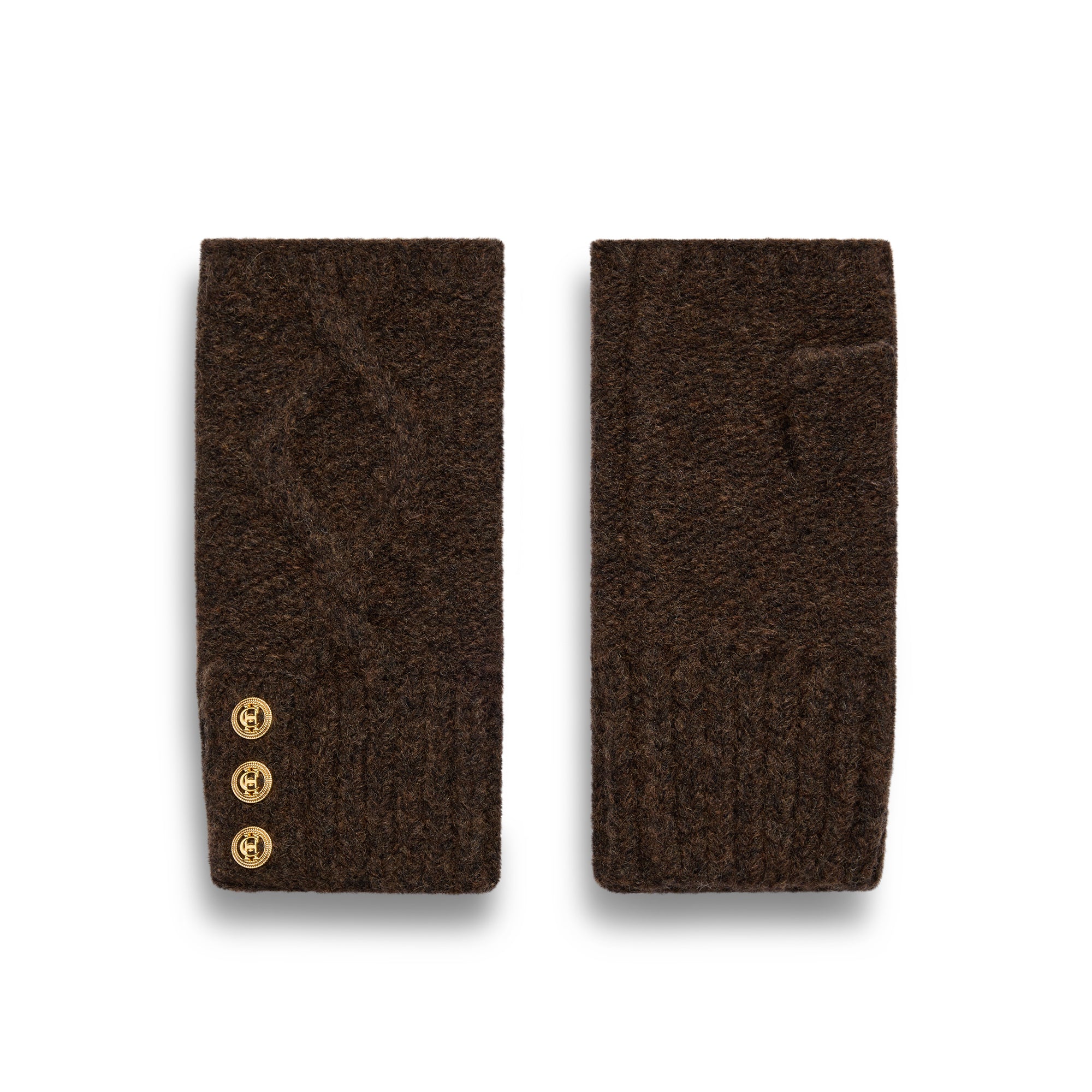 Holland Cooper Ladies Sloane Fingerless Gloves - Chocolate | Millbry Hill
