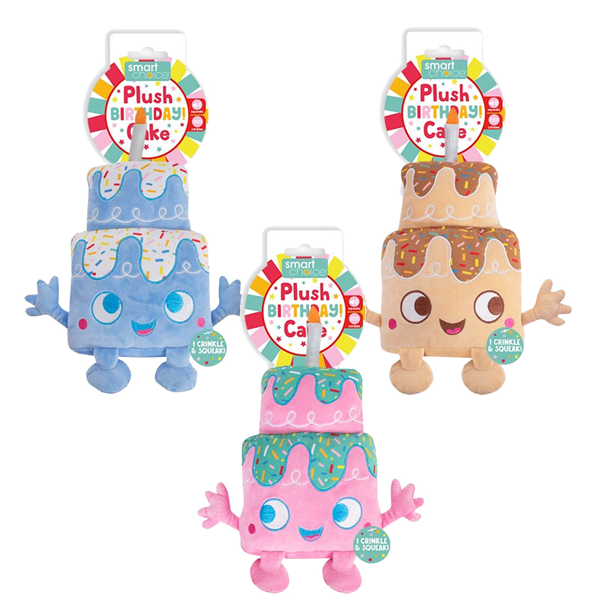 Smart Choice Squeaky Birthday Plush Cake Dog Toy | Millbry Hill